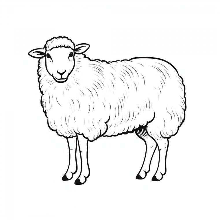 Sheep Color Sheets (Free + Printable)