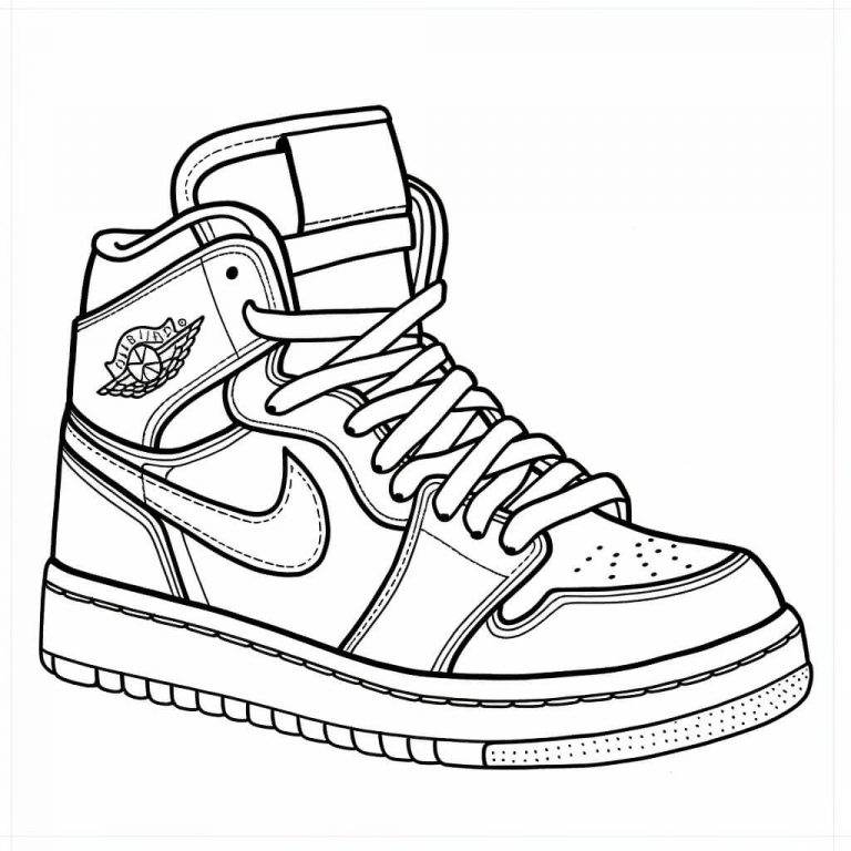 Shoes coloring pages (free & printable)