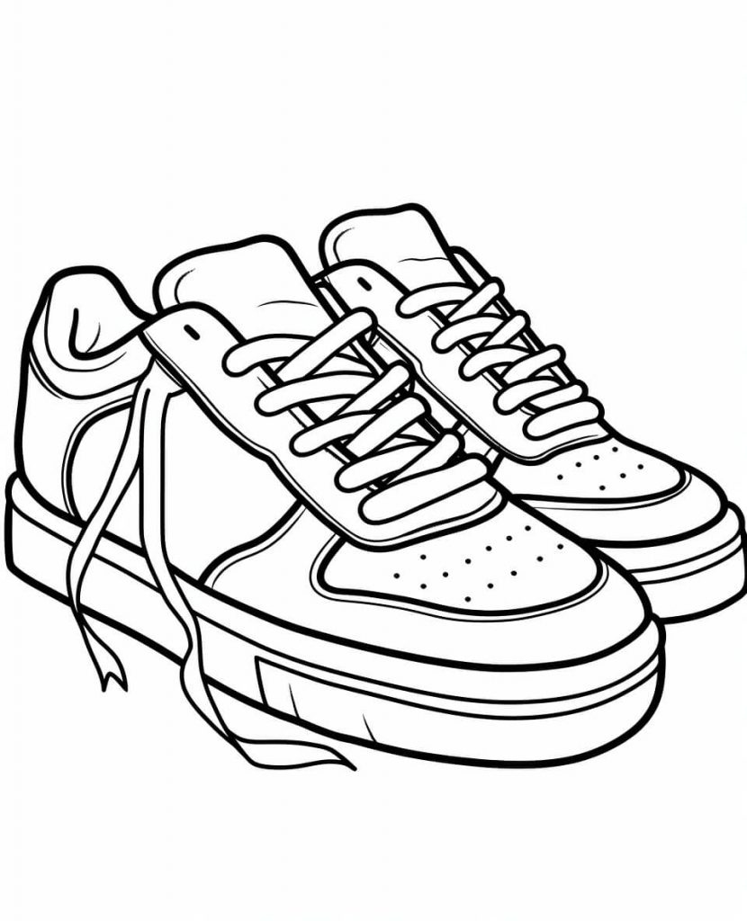 Shoes coloring pages (free & printable)