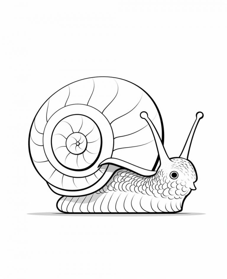 Snail Color Sheets (Free + Printable)