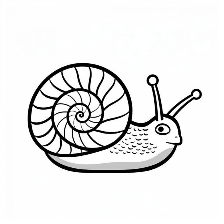 Snail Color Sheets (Free + Printable)