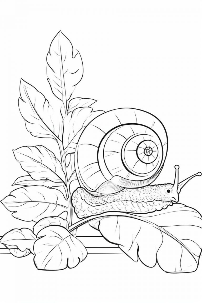 Snail Color Sheets (Free + Printable)