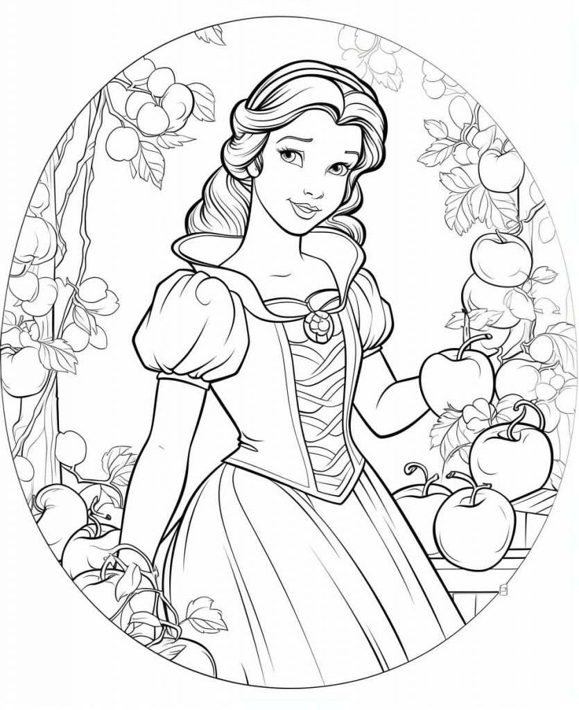 Snow White Colouring Sheets (Free & Printable)
