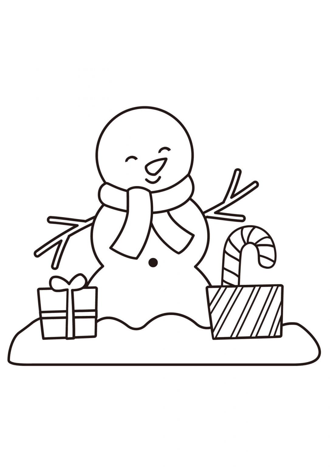 Coloring sheets of Snowman (free + printable)