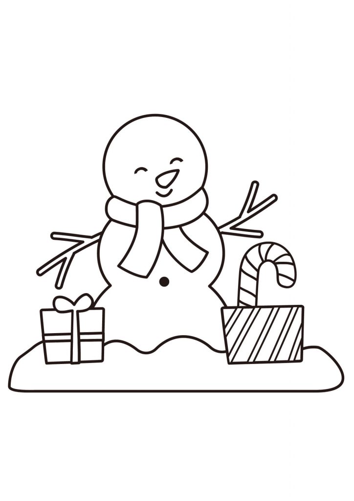 Coloring sheets of Snowman (free + printable)