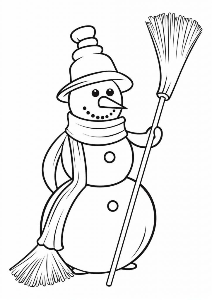 Coloring sheets of Snowman (free + printable)