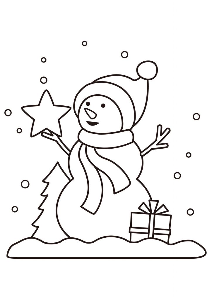 Coloring sheets of Snowman (free + printable)