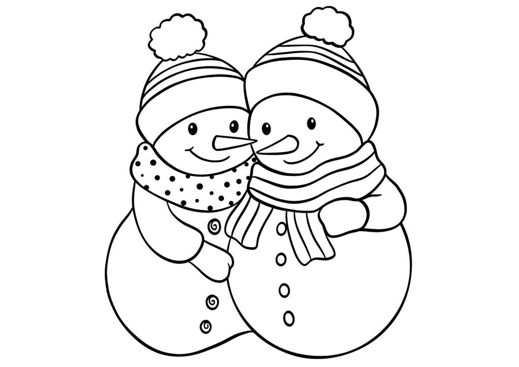 Coloring sheets of Snowman (free + printable)