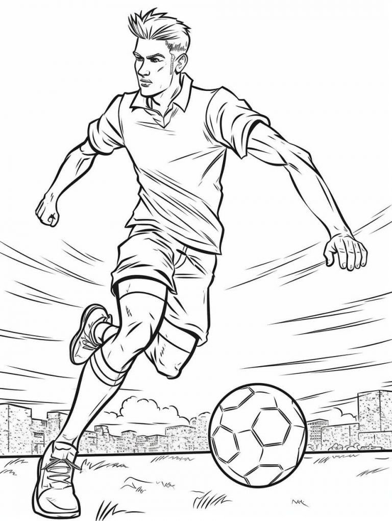 Soccer Color Sheet (Free & Printable) | Kokoprint.com