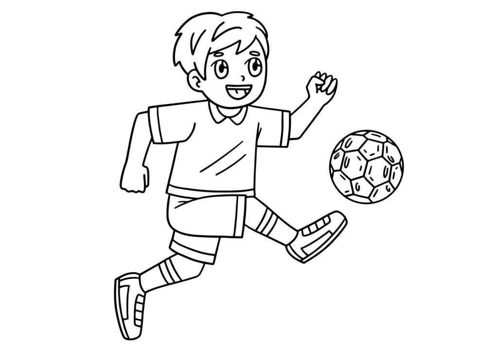 Soccer Color Sheet (Free & Printable) | Kokoprint.com