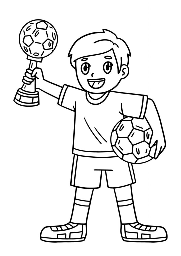 Soccer Color Sheet (Free & Printable) | Kokoprint.com