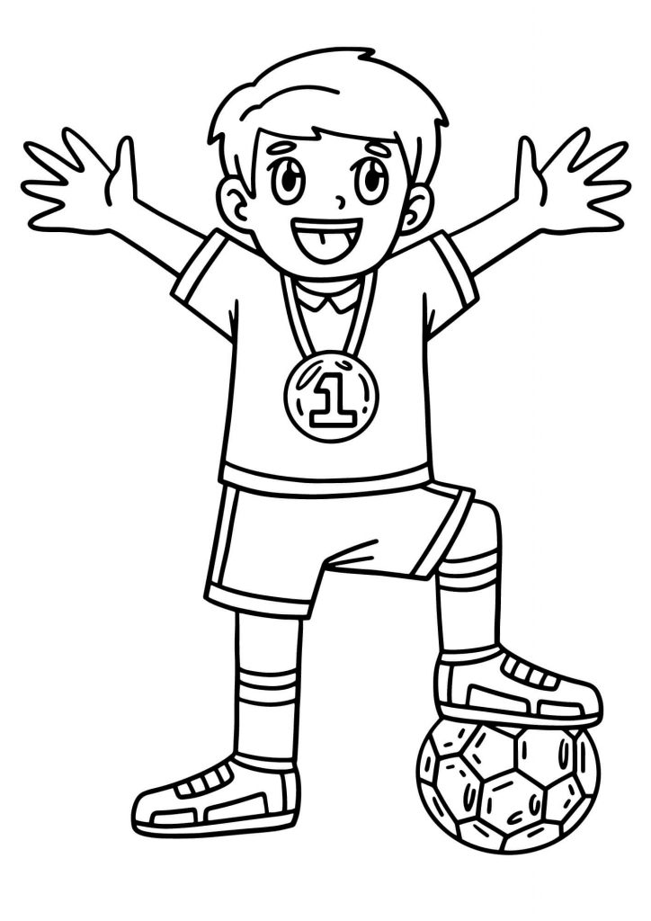 Soccer Color Sheet (Free & Printable) | Kokoprint.com
