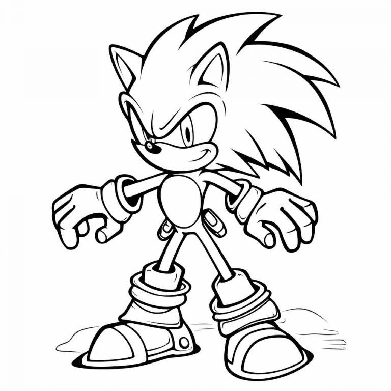 Sonic the Hedgehog Color Sheet (Free + Printable)
