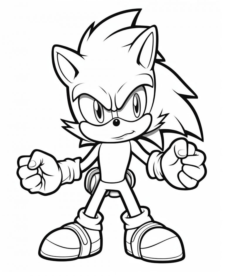 Sonic the Hedgehog Color Sheet (Free + Printable)