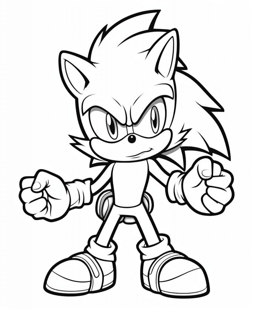 Sonic the Hedgehog Color Sheet (Free + Printable)