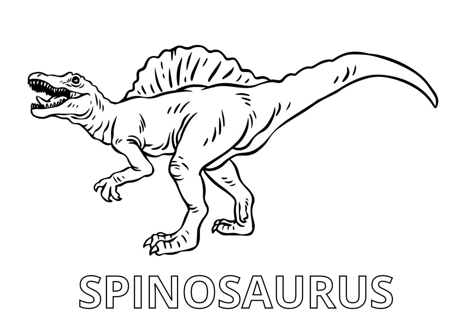 Spinosaurus pictures to color (Free + Printable)