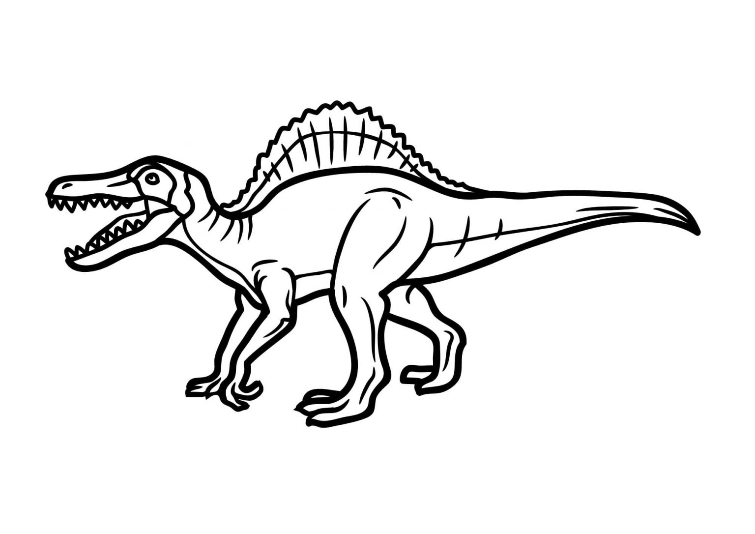 Spinosaurus pictures to color (Free + Printable)