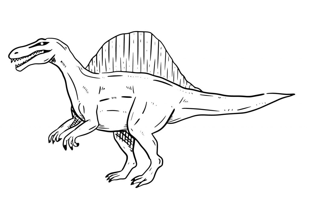 Spinosaurus pictures to color (Free + Printable)