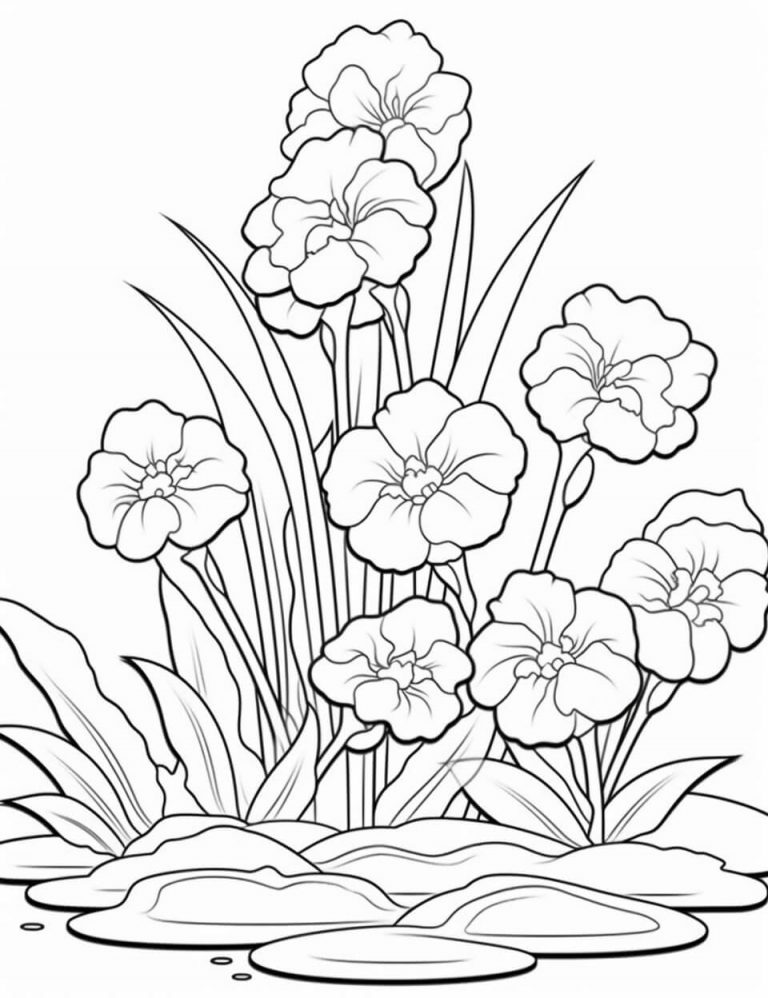 Spring Flowers Coloring Sheets (Free + Printable)