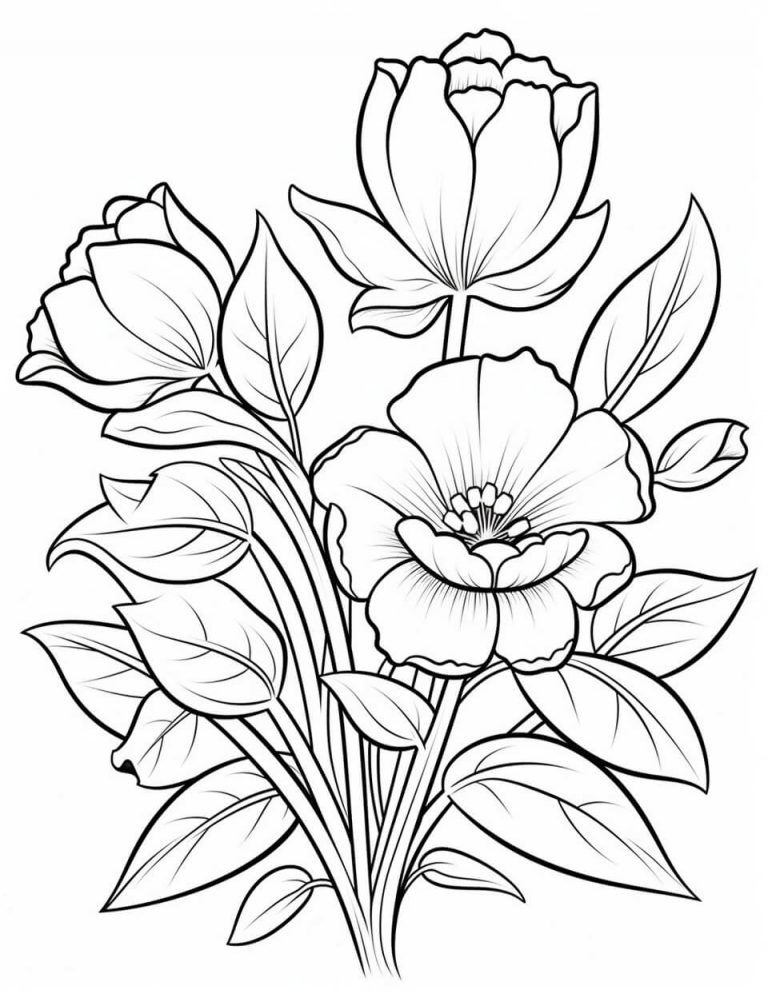 Spring Flowers Coloring Sheets (Free + Printable)