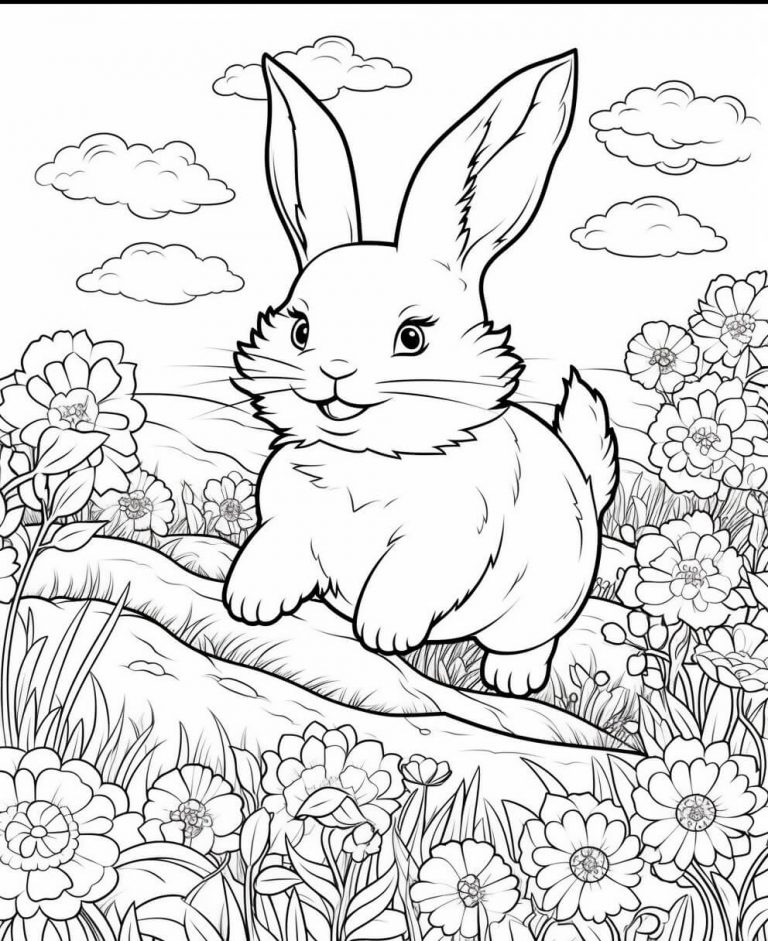 Springtime pictures to color (free & printable) | Kokoprint.com