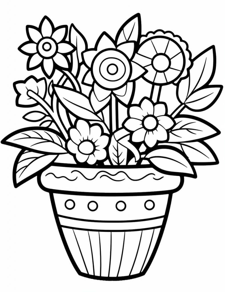 Springtime pictures to color (free & printable) | Kokoprint.com