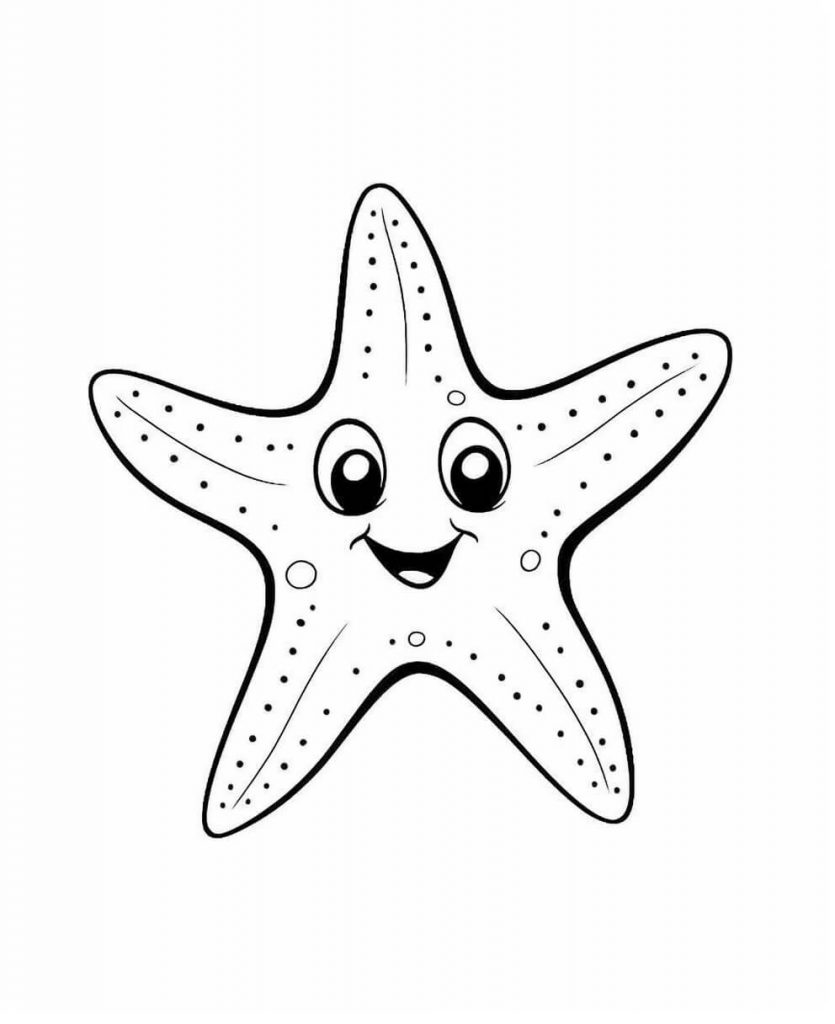 Seestern Ausmalbilder (100% Kostenlos zum Ausdrucken) - Kokoprint.com