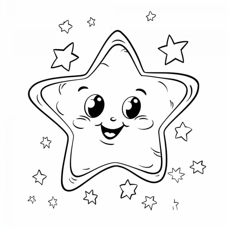 Stars Color Sheets (Free + Printable) | Kokoprint.com