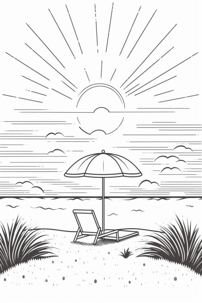 Summertime coloring sheets (free to print) | Kokoprint.com
