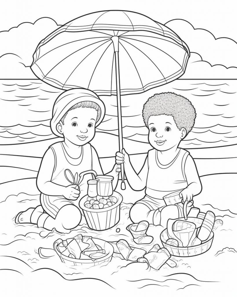Summertime coloring sheets (free to print) | Kokoprint.com