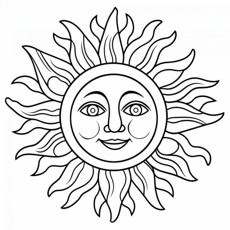 Sun Color Sheets (Free + Printable)