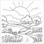 Sunset Coloring Sheets (Free & Printable) | Kokoprint.com