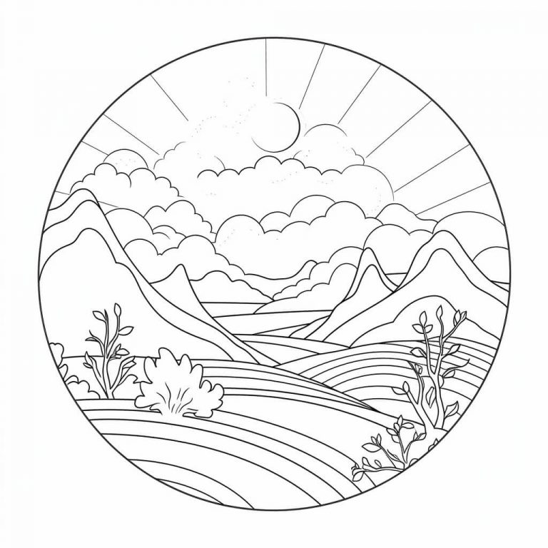 Sunset Coloring Sheets (Free & Printable) | Kokoprint.com
