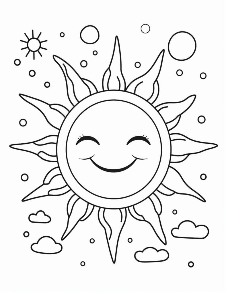 Sunshine Coloring Sheets (Free & Printable)