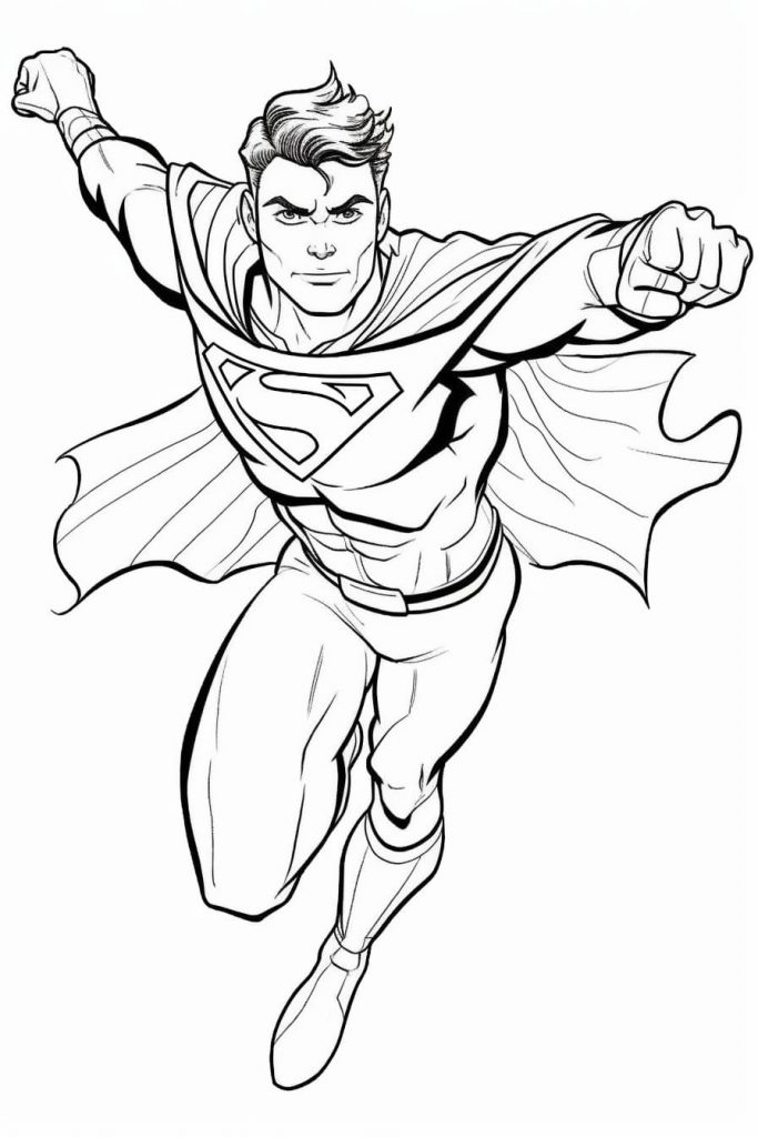 Superman Color Sheet (Free + Printable)