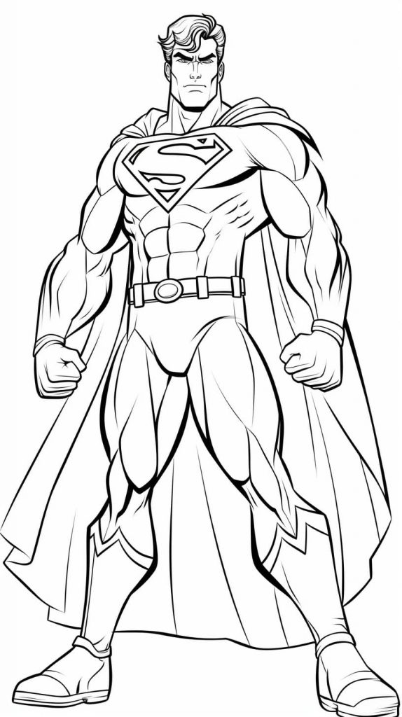 Superman Color Sheet (Free + Printable)