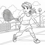 Tennis Color Sheet (Free & Printable) | Kokoprint.com