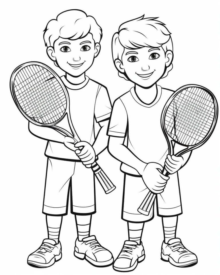 Tennis Color Sheet (Free & Printable) | Kokoprint.com