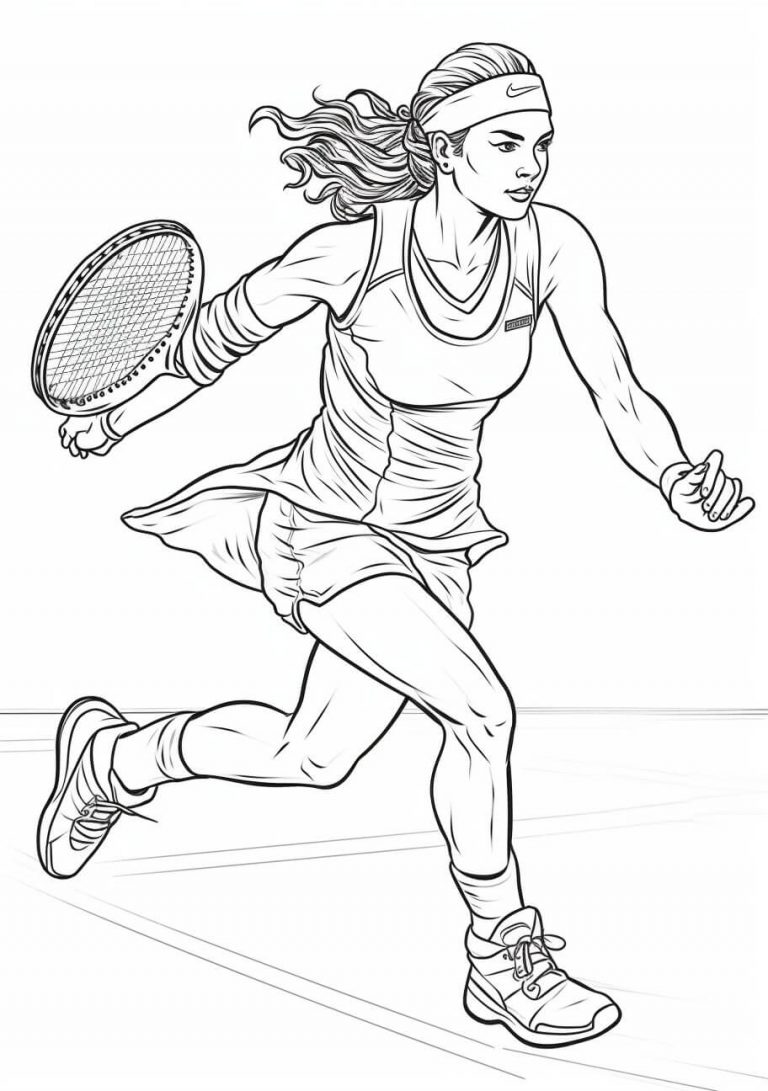 Tennis Color Sheet (Free & Printable) | Kokoprint.com