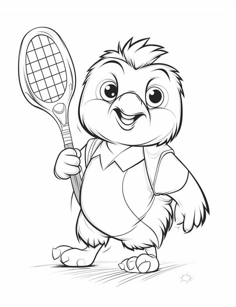 Tennis Color Sheet (Free & Printable) | Kokoprint.com