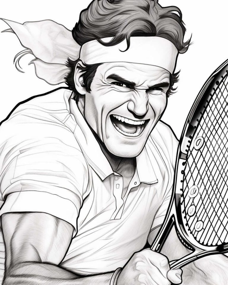 Tennis Color Sheet (Free & Printable) | Kokoprint.com