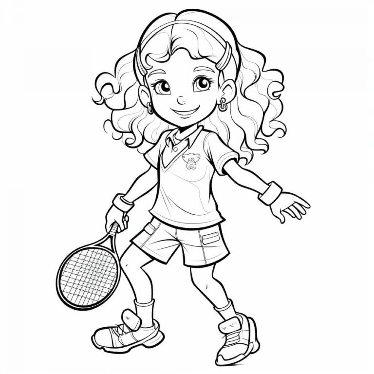 Tennis Color Sheet (Free & Printable) | Kokoprint.com