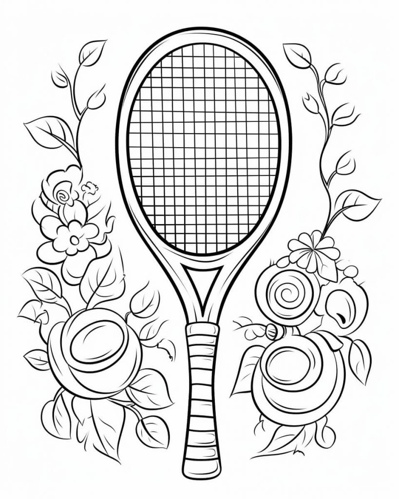 Tennis Color Sheet (Free & Printable) | Kokoprint.com