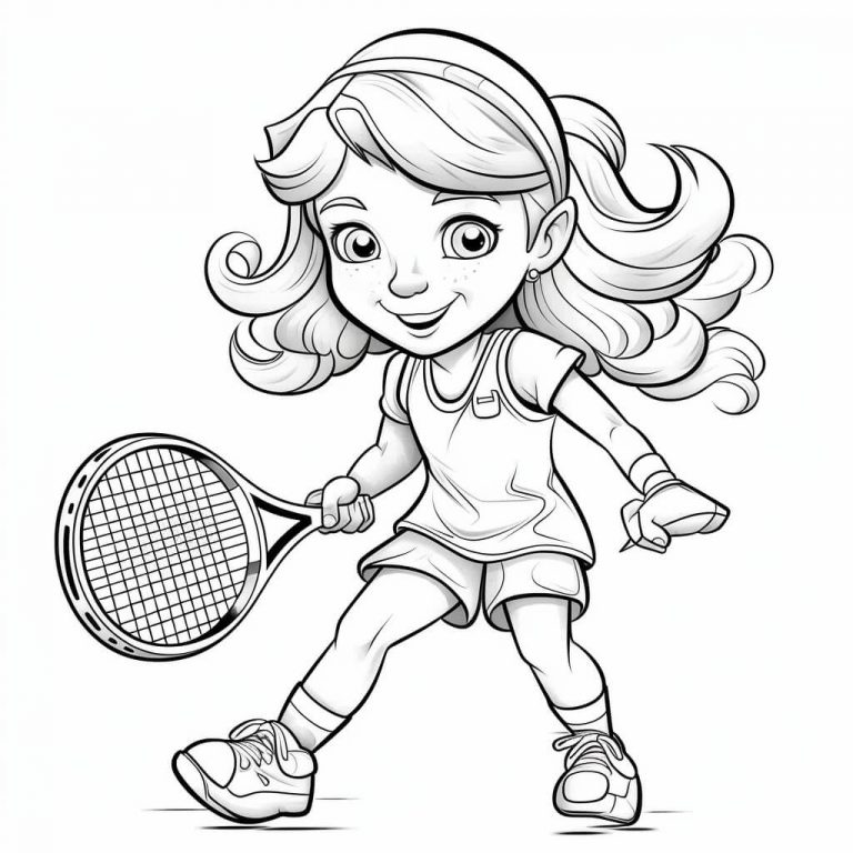 Tennis Color Sheet (Free & Printable) | Kokoprint.com