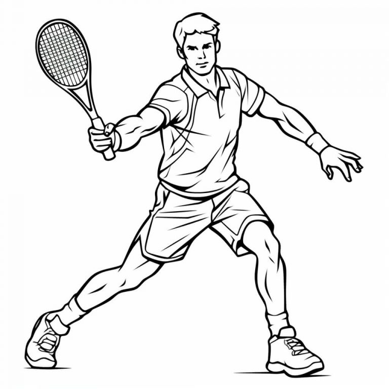 Tennis Color Sheet (Free & Printable) | Kokoprint.com