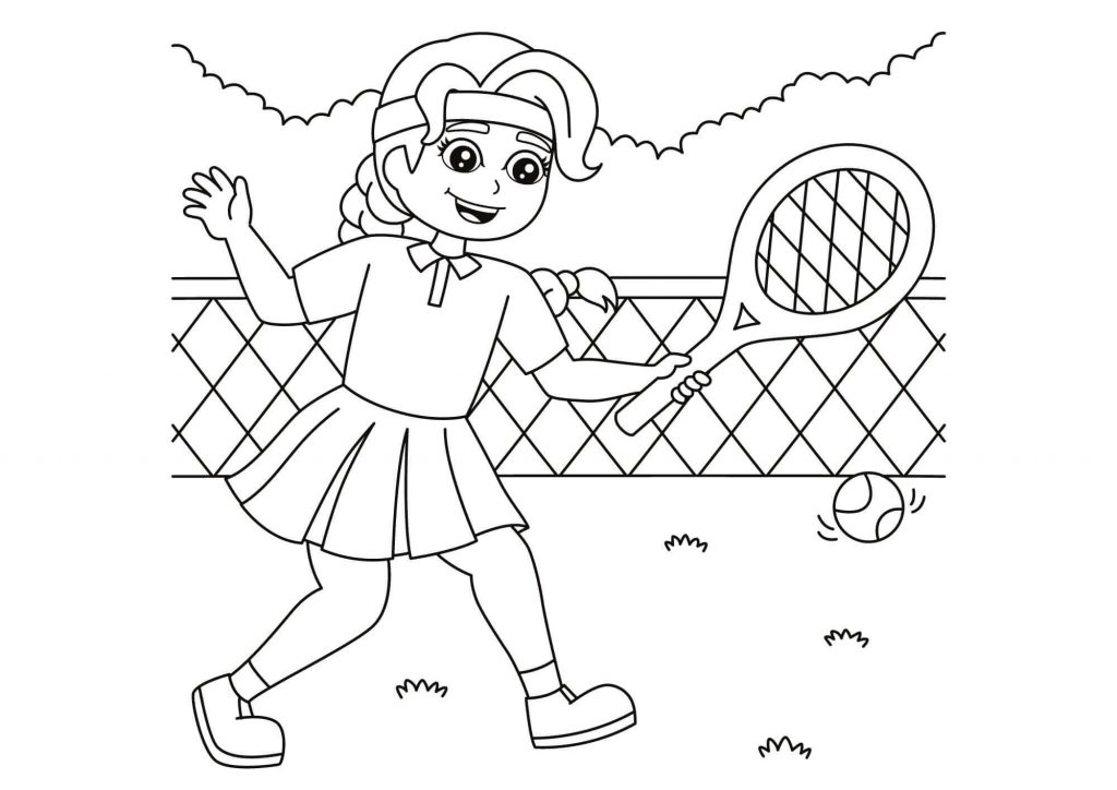 Tennis Color Sheet (Free & Printable) | Kokoprint.com