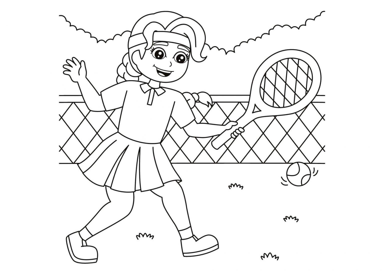 Tennis Color Sheet (Free & Printable) | Kokoprint.com