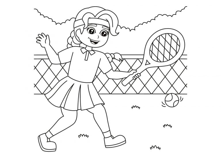 Tennis Color Sheet (Free & Printable) | Kokoprint.com