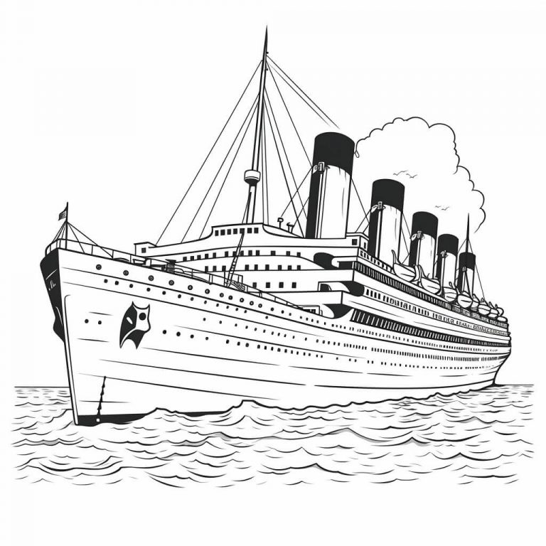 Titanic Coloring Sheets (Free & Printable)