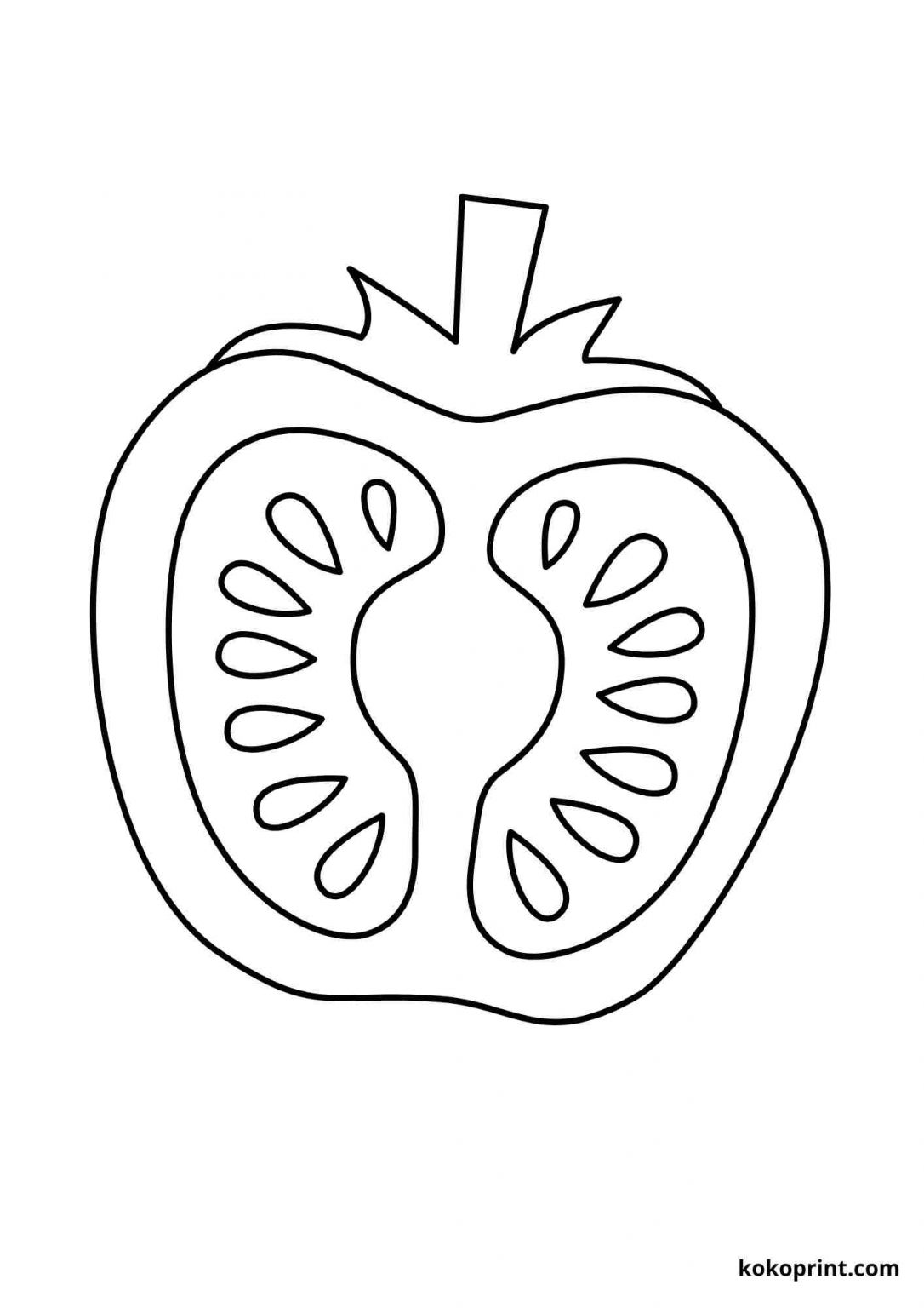 Tomato coloring sheets (free & printable) | Kokoprint.com